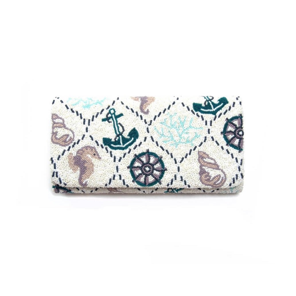 Handmade Beaded Clutch with Chain – Lorelei Nautical Treasures